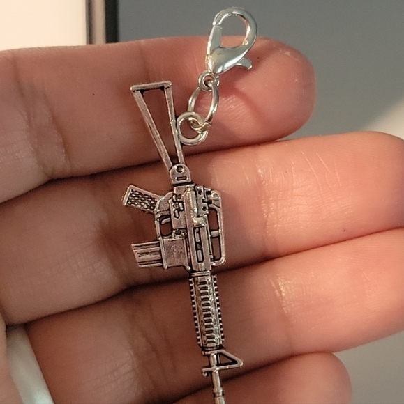 Handmade | Jewelry | Clip On Rifle Charms Gun Machine Gun Charms ...